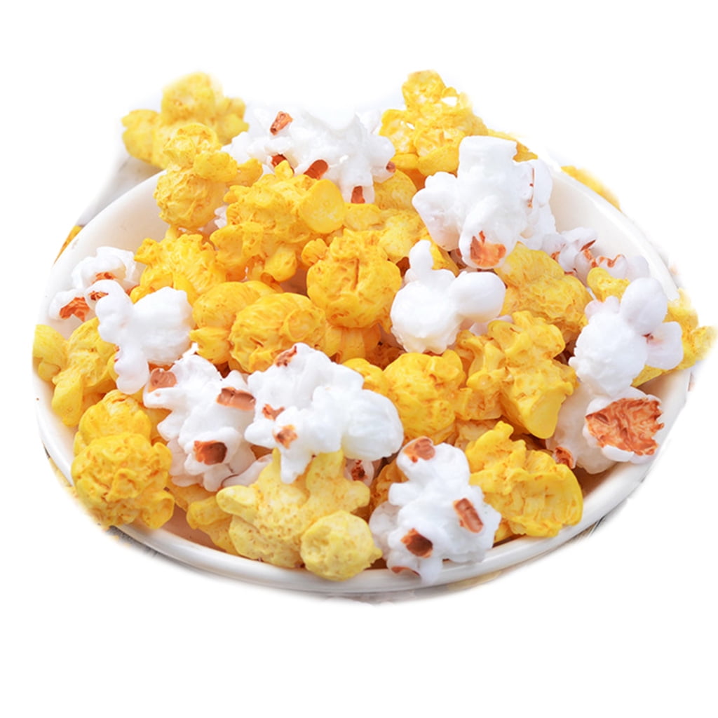 60 Pieces Plastic Popcorns Artificial Fake Snack Lifelike Food Model ...