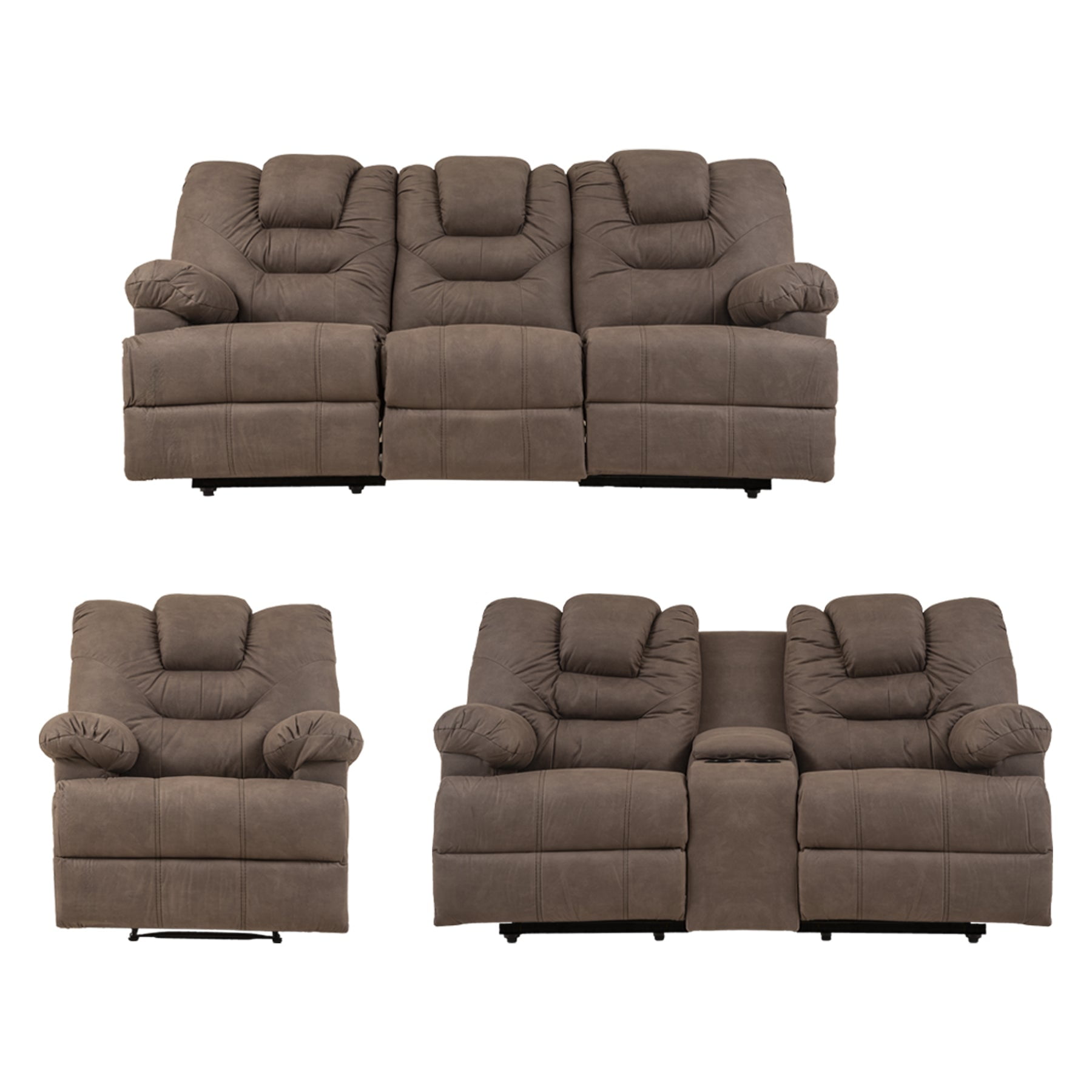 Sala 3 2 1 Reclinable Ferrara Cafe - Kessa Muebles | Walmart en línea
