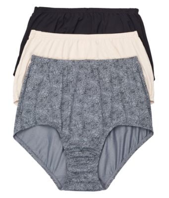 Olga Womens Without A Stitch Microfiber Brief 3-Pack Style-23173J ...