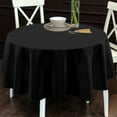 Pesonlook 8 Pack Round Tablecloths 60 Inch Black Polyester Tablecloth ...