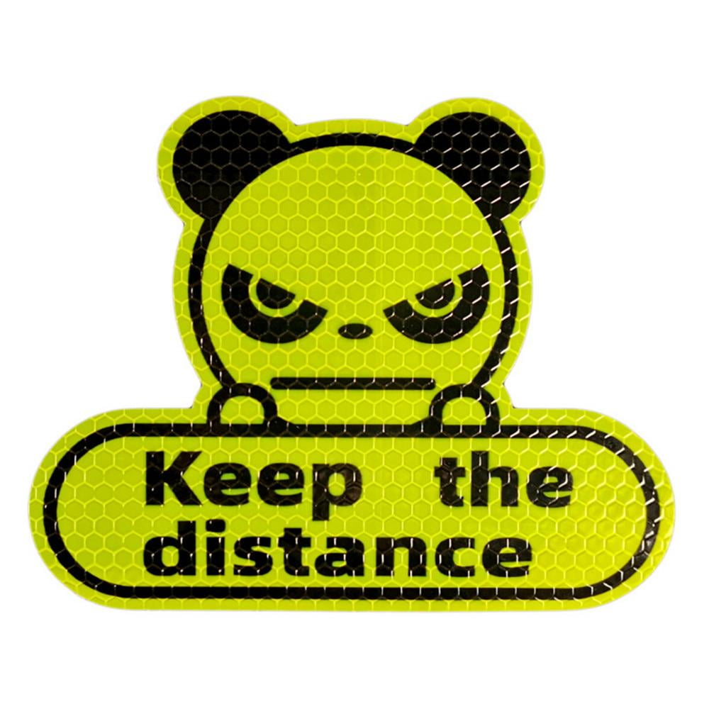 Tohuu Keep the distance Reflective Car Stickers Creative Cartoon Panda ...
