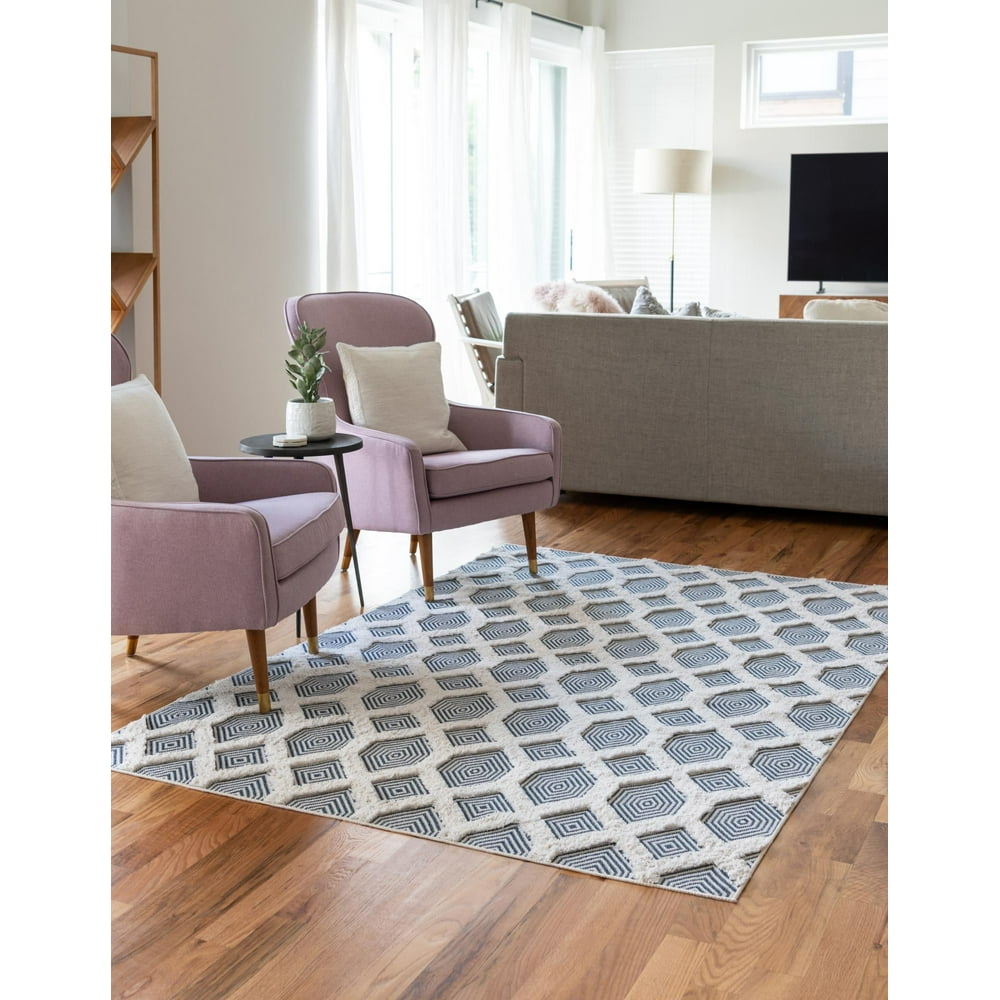 Rugs.com Sabrina Soto Casa Collection Rug – 6' x 9' Navy Blue High Rug ...