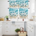 3 Piece Kitchen Curtains and Valances Set Ocean Beach Cafe Curtains 36 ...