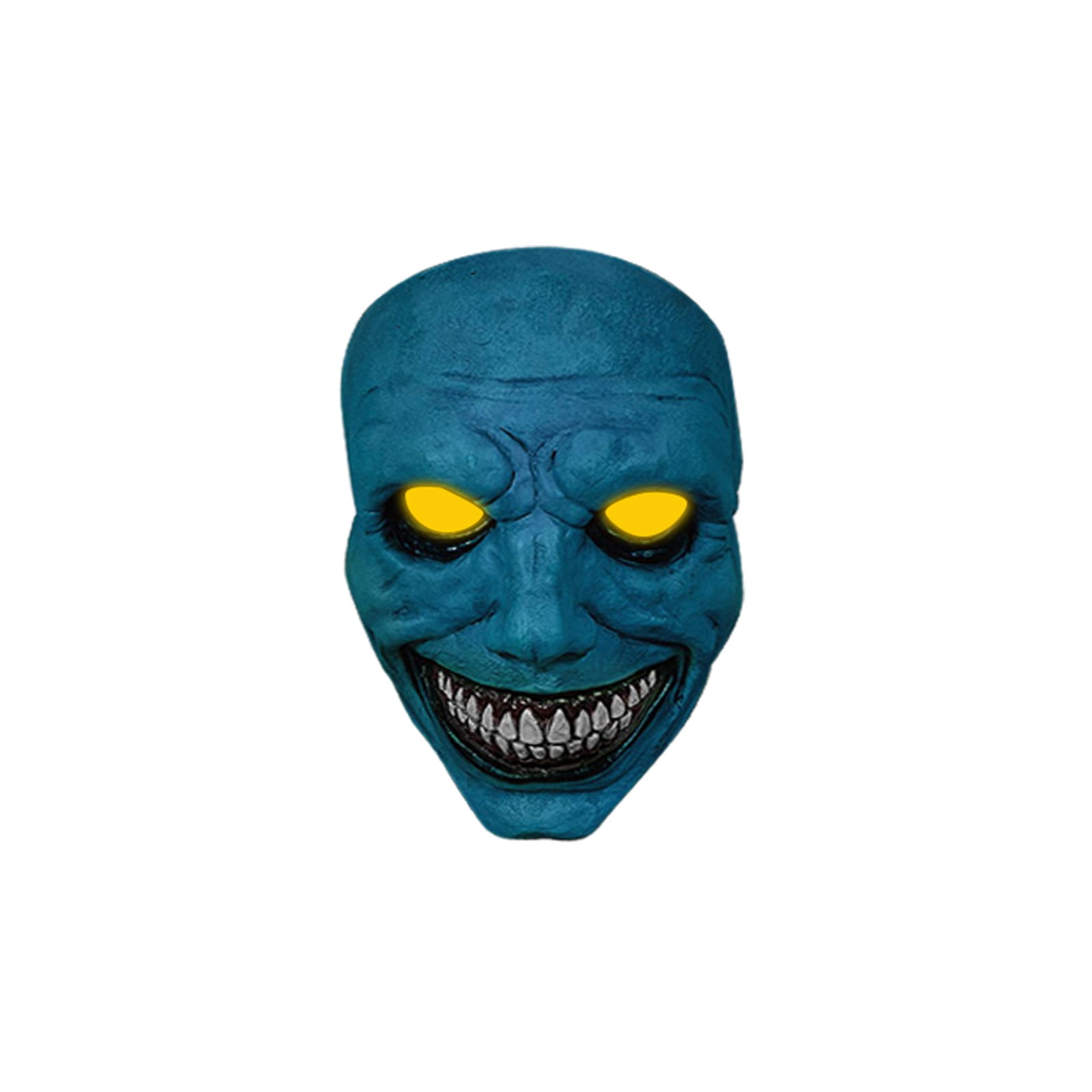 Horror Halloween Horror Mask Exorcist Smile White Eyed Headgear Face ...