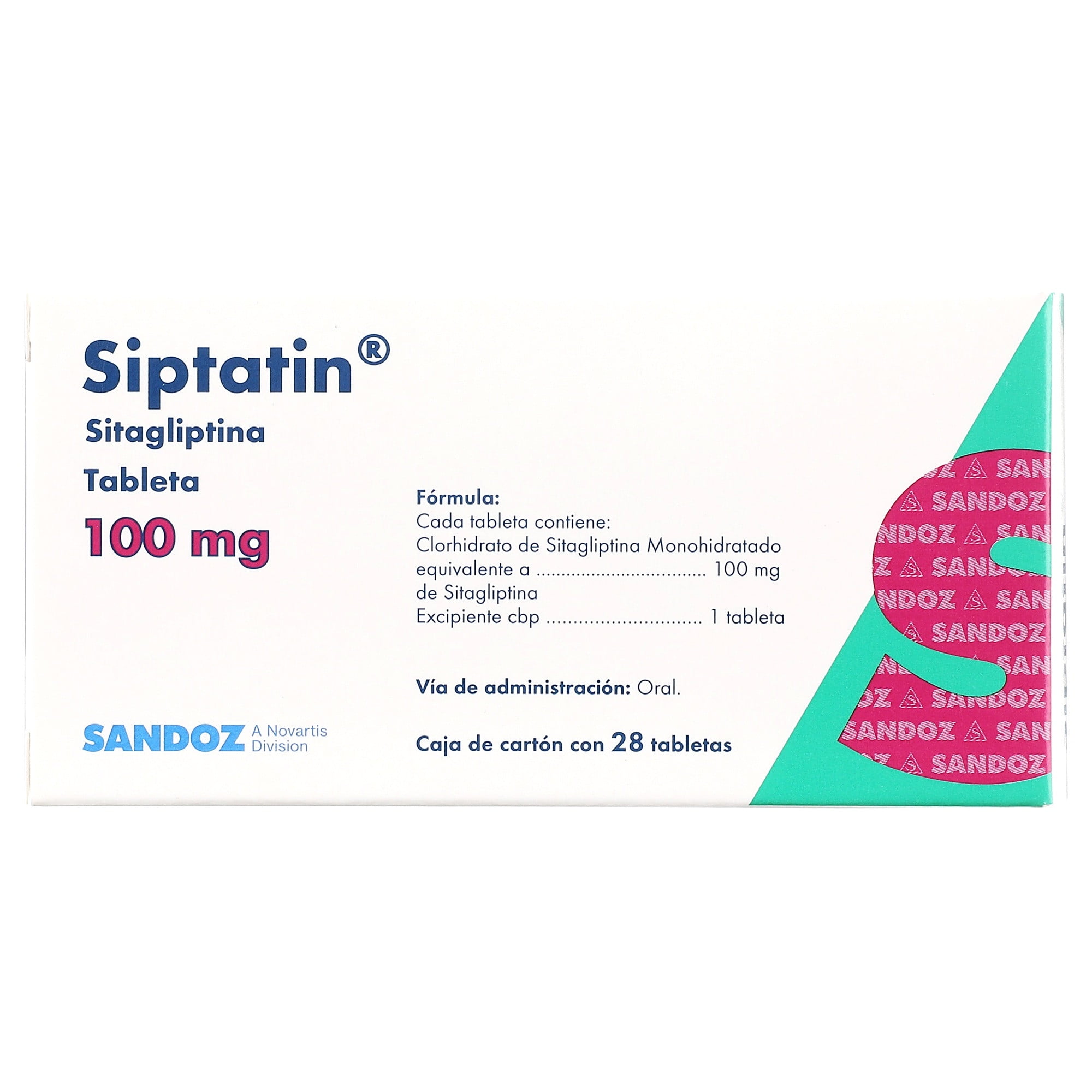 Siptatin 100 mg 28 Tab | Walmart en línea
