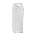 Agiferg Milk Carton Water Bottle Transparent Square Milk Bottle ...