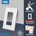CML Decorator Wall Plates, 50 Pack Electrical Outlet Receptacle Covers ...