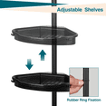 BouPower Corner Shower Caddy Tension Pole, 4 Adjustable Shelves with ...