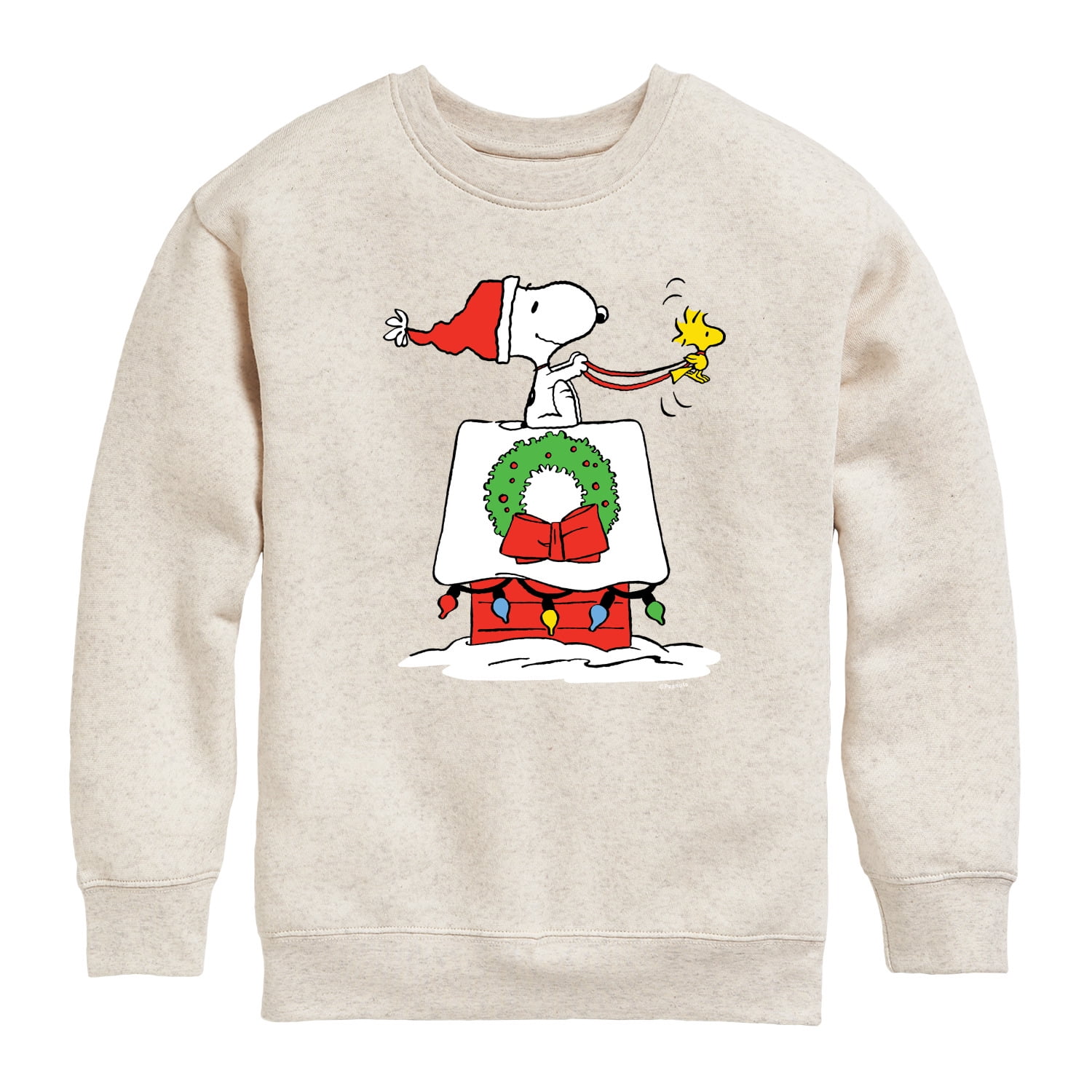 Peanuts - Snoopy & Woodstock House Sleigh - Toddler And Youth Crewneck ...