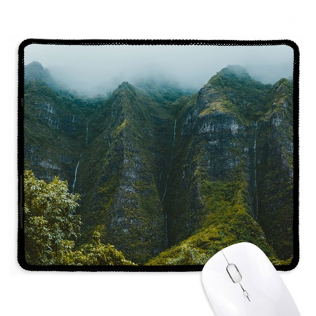 Jungle Valley Cliff Fog Forest Mousepad Stitched Edge Mat Rubber Gang ...