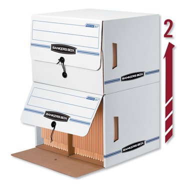 Bankers Box, FEL00061, Drop Front Storage Boxes, 12 / Carton, Wood ...