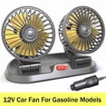 3X 12V Car Fan Double Head Fan Portable Auto Cooling Fan Cooling Big ...