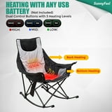 SunnyFeel Oversized Heated Camping Rocking Chair, Adult Outdoor ...