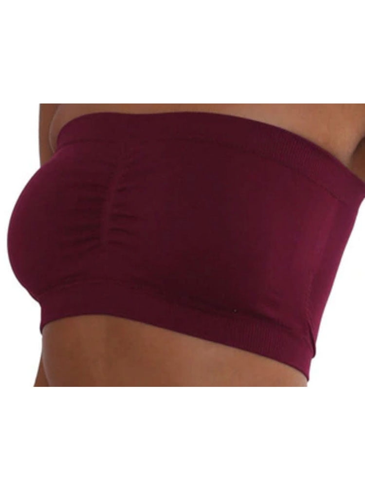 Lavra Lavra Womens Plus Size Bandeau Bra Strapless Basic Layer Tube
