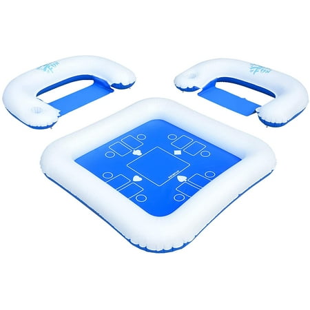 MELAHTAIGUO IE'S POWER Inflatable 3-Piece Poker Game Deck and Chairs ...