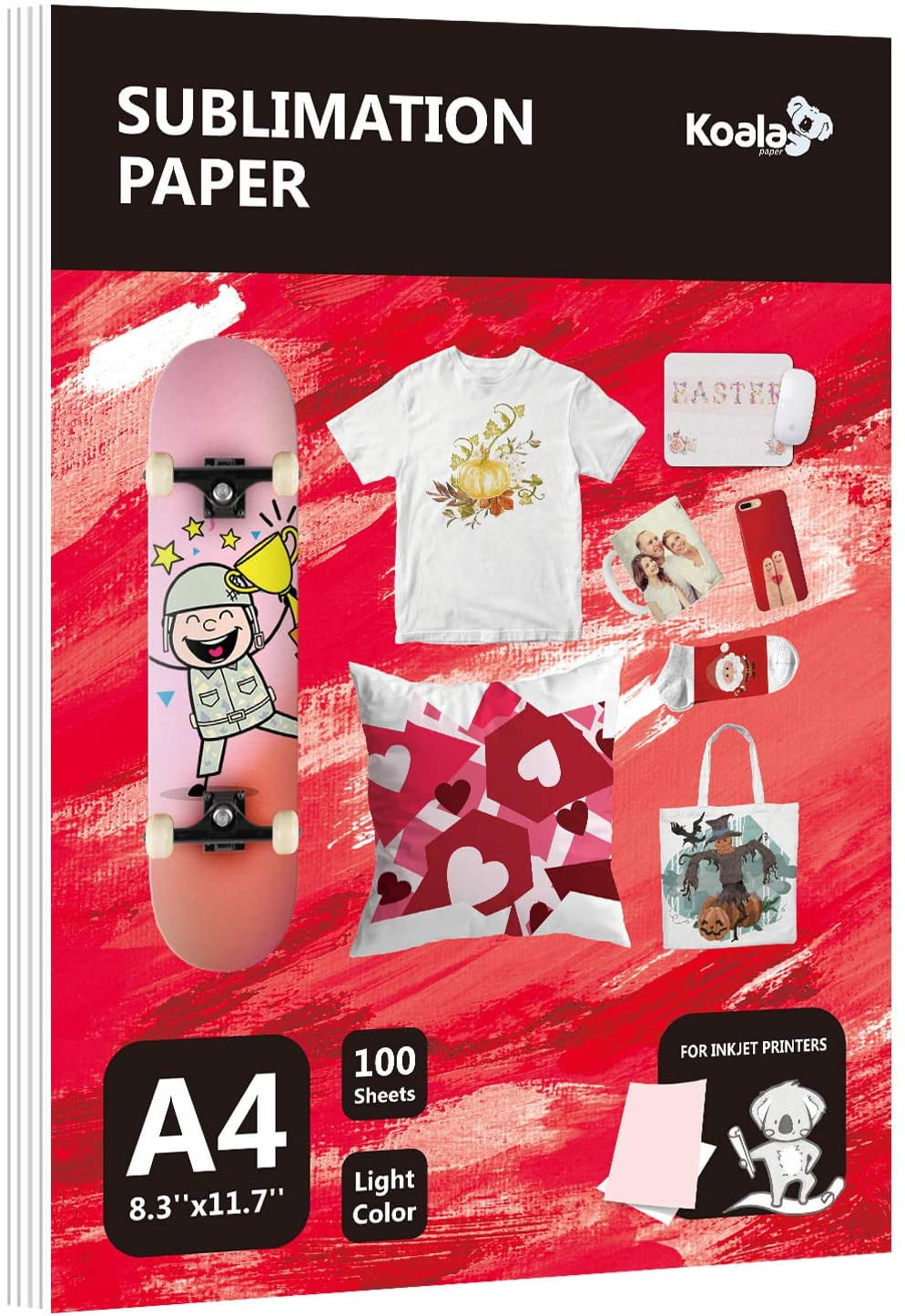 Koala Thin Sublimation Paper A4 For Heat Transfer DIY Gift Work With koala-thin-sublimation-paper-a4-for-heat-transfer-diy-gift-work-with