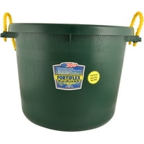 Fortiflex Large Plastic Round Muck Bucket with Rope Handles, 70 qt ...