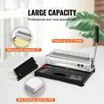 KFFKFF 21-Hole Comb Binding Machine, Book Binder for Letter Size, A4 ...