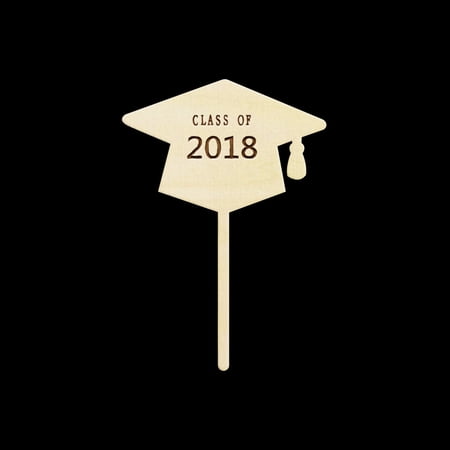 Vintage of 2018 Graduation Cake Topper Grad Party Cupcake Picks Food ...