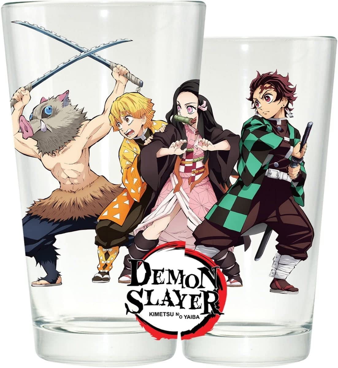 Demon Slayer - Group Fight Pose 16 Oz Pint Glass - Walmart.com