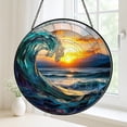 Acrylic Sea Wave Suncatcher – Ocean Style Window Hanging Decor ...