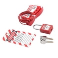 Suodoka Adjustable Security Cable Lockout Tagout Device with Red ...