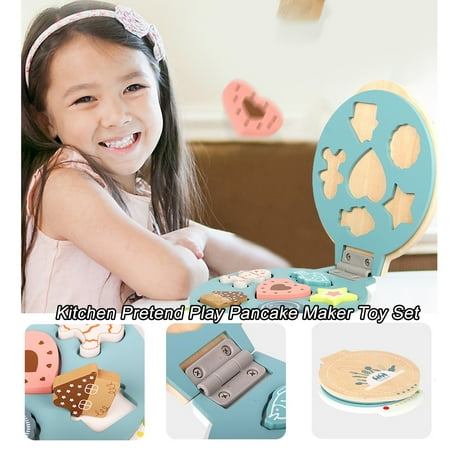 RXIRUCGD Toys Children Kitchen Pretend Play Pancake Maker Toy Set Brain ...