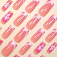 2 pieces of European and American French-style nail art, floral fake ...