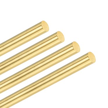 2pcs Brass Rods 1/8" x 10" Brass Solid Round Stock Lathe Bar for Knife ...