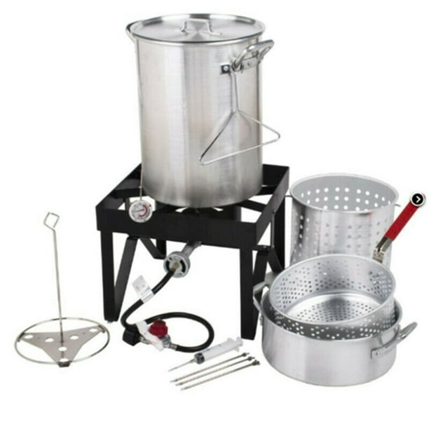 Backyard Pro 30 Qt. Deluxe Aluminum Turkey Fryer Kit / Steamer Kit ...