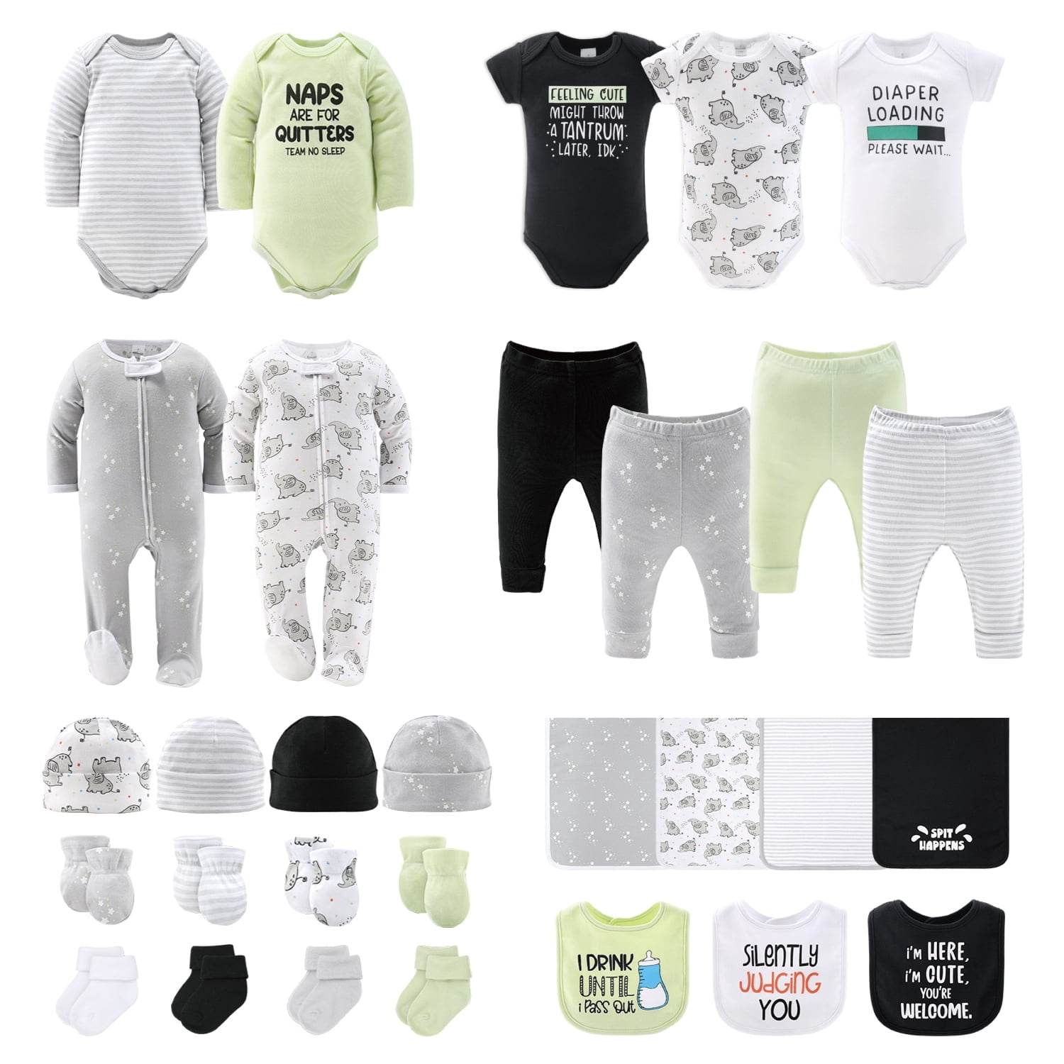 Click here for The Peanutshell Newborn Layette Gift Set  Green Fu... prices