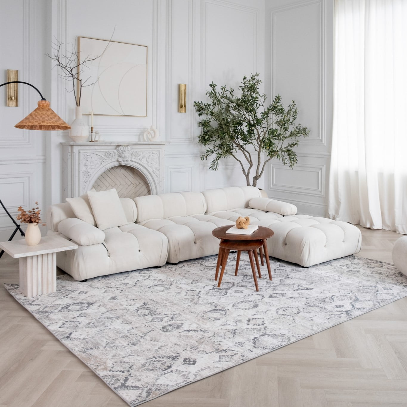 Click here for Rug Branch Atlas Fractal Indoor Area Rug  Beige Gr... prices