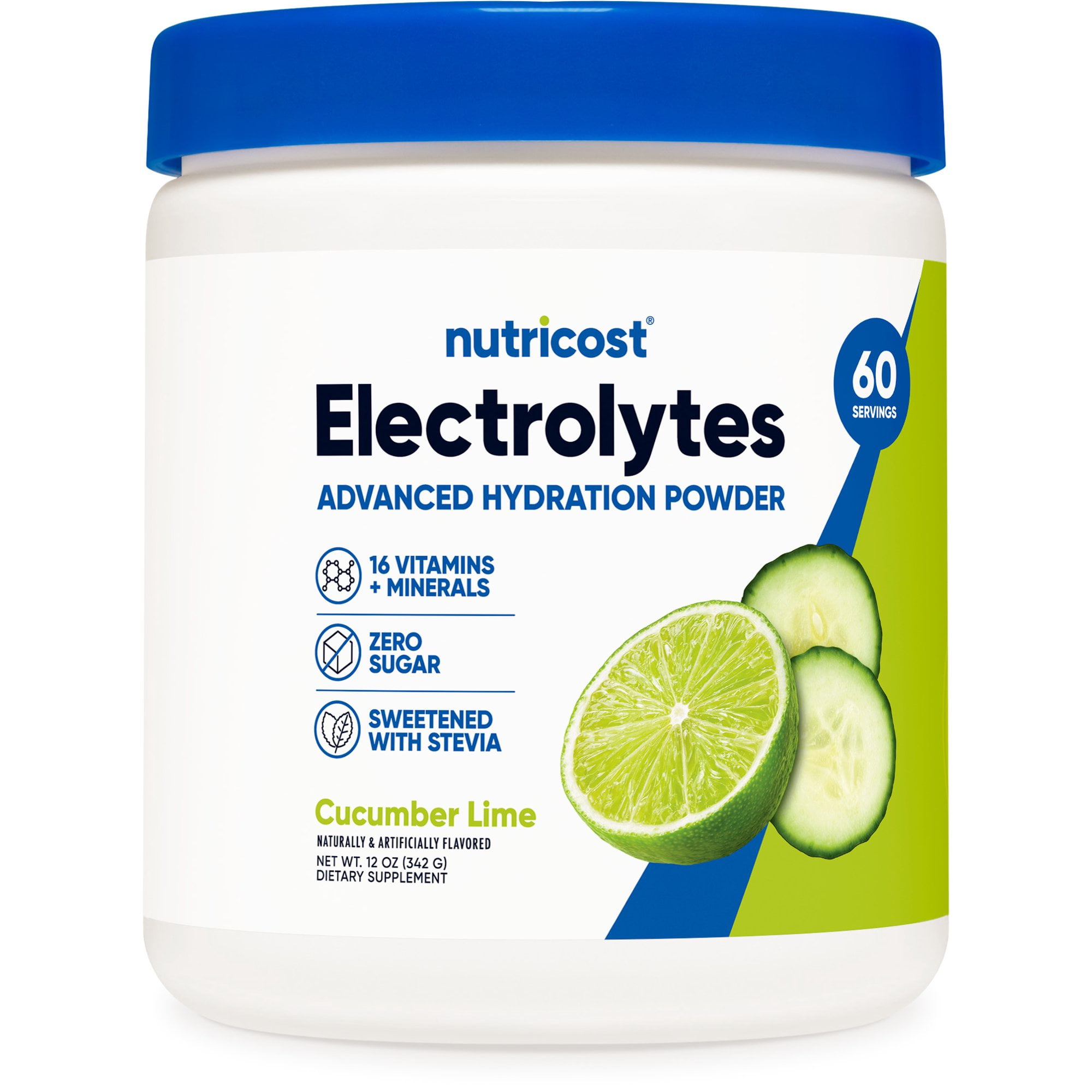 Nutricost Electrolytes Advanced Hydration Powder (Cucumber Lime) 60 ...