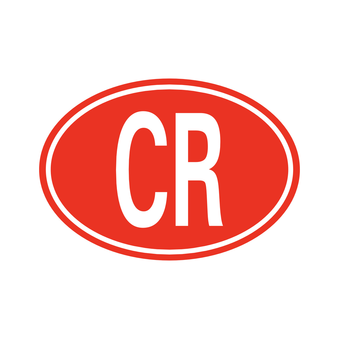 Costa Rica Oval Sticker Decal Die Cut - Self Adhesive Vinyl - Weatherproof - Made in USA - Many ...