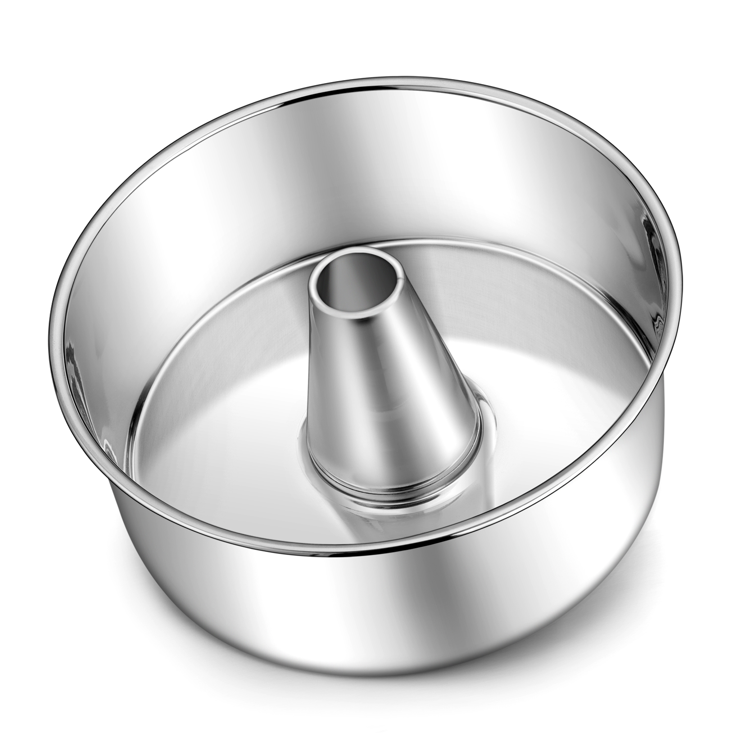 Vesteel 10 Inch Angel Food Cake Pan Stainless Steel Pound Cake Mold Vesteel 10 Inch Angel Food Cake Pan Stainless Steel Pound Cake Mold