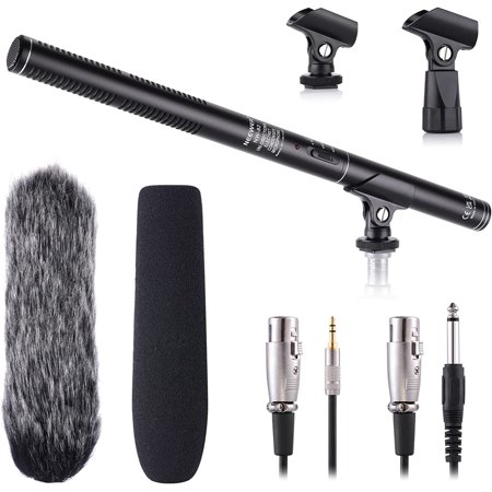 NEEWER 14” Condenser Camera Microphone, On-Camera Mic with y Indicators ...