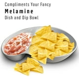 LUSHIG White Chip and Dip Serving Set with Divided Melamine Tray for ...