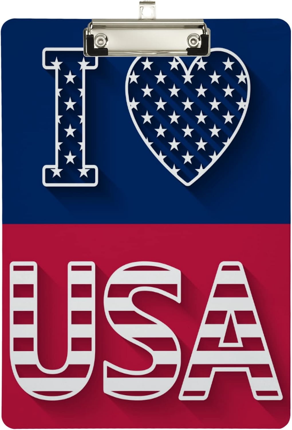 FMSHPON I Love USA American Patriotic Clipboard Hardboard Wood Nursing ...