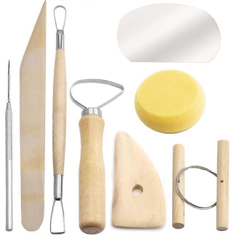 24-piece Wood Pottery Clay Tool Set, Ceramic Clay Wax Pottery Sculpture ...