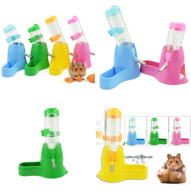 80ml/120ml hamster feeder plastic water dispenser anti-drip 2 in 1 ...