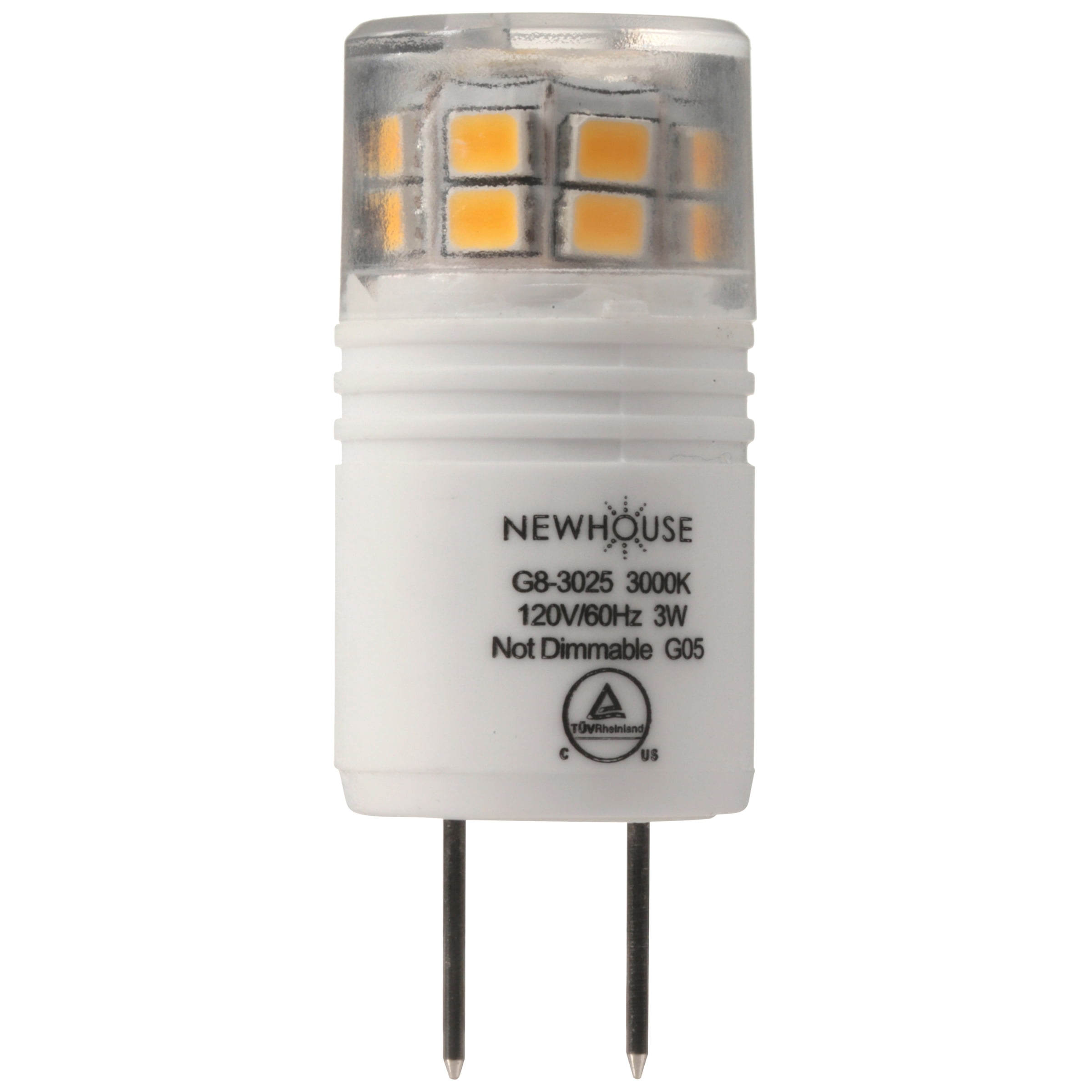 Newhouse Lighting G8 LED Bulb Halogen Replacement Lights, 3W (25W ...