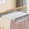SUSUchens 8Pcs Trouser Hangers Adjustable Non-Slip Space Saving with ...