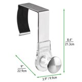 mDesign Office Over the Cubicle Storage Organizer Hooks, 8 Pack - Clear ...