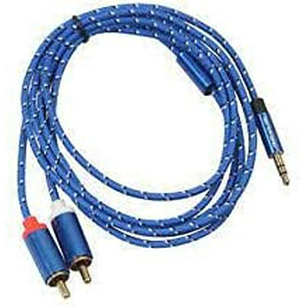 Triple Shield RCA Interconnect Cables w/ Drain Wire Car Amp Y Adapter 2 ...
