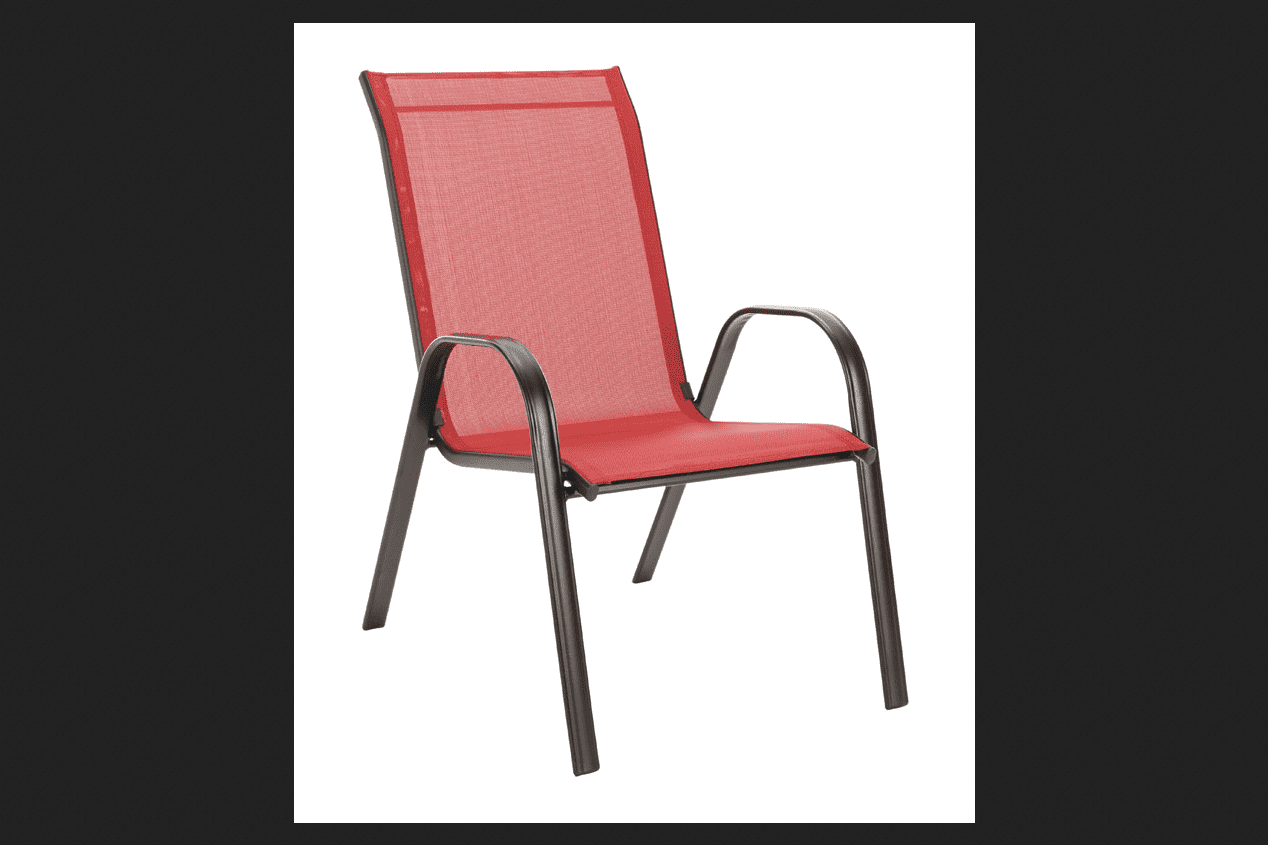 Living Accents Sling Black Steel Chair - Walmart.com - Walmart.com