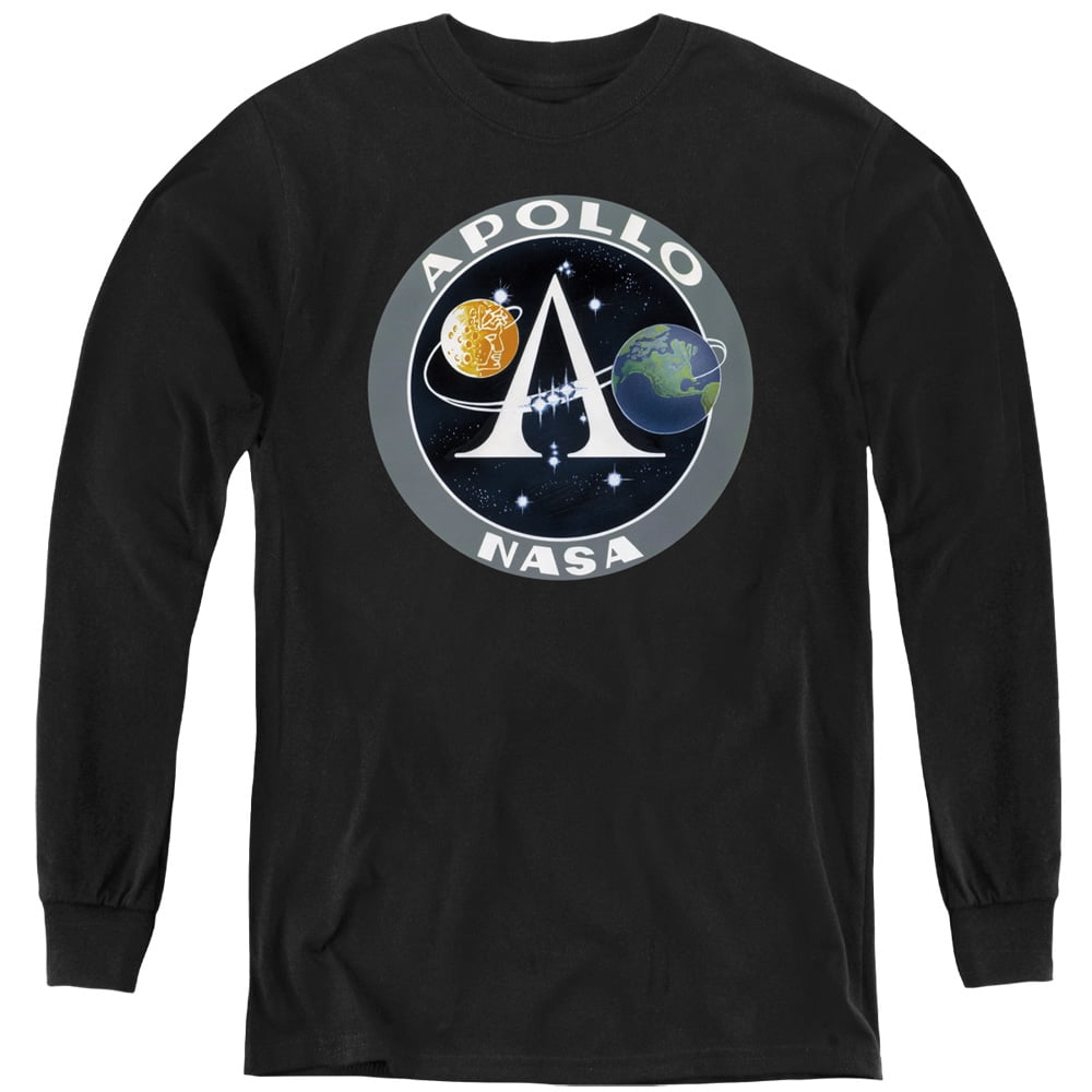 Nasa Apollo Mission Patch Youth Long Sleeve T-Shirt Black - Walmart.com