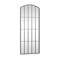 MAYEERTY 67x28x1 Inch Black Metal Grid Right Angle Slightly Arched Full ...