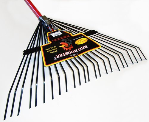 Red Rooster® Steel Spring Rake, Steel Handle - 24 Tine - Walmart.com ...
