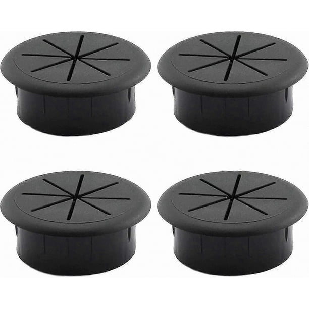 Black Round Cable Management Kit for Desk and Office Furniture, 4pcs ...