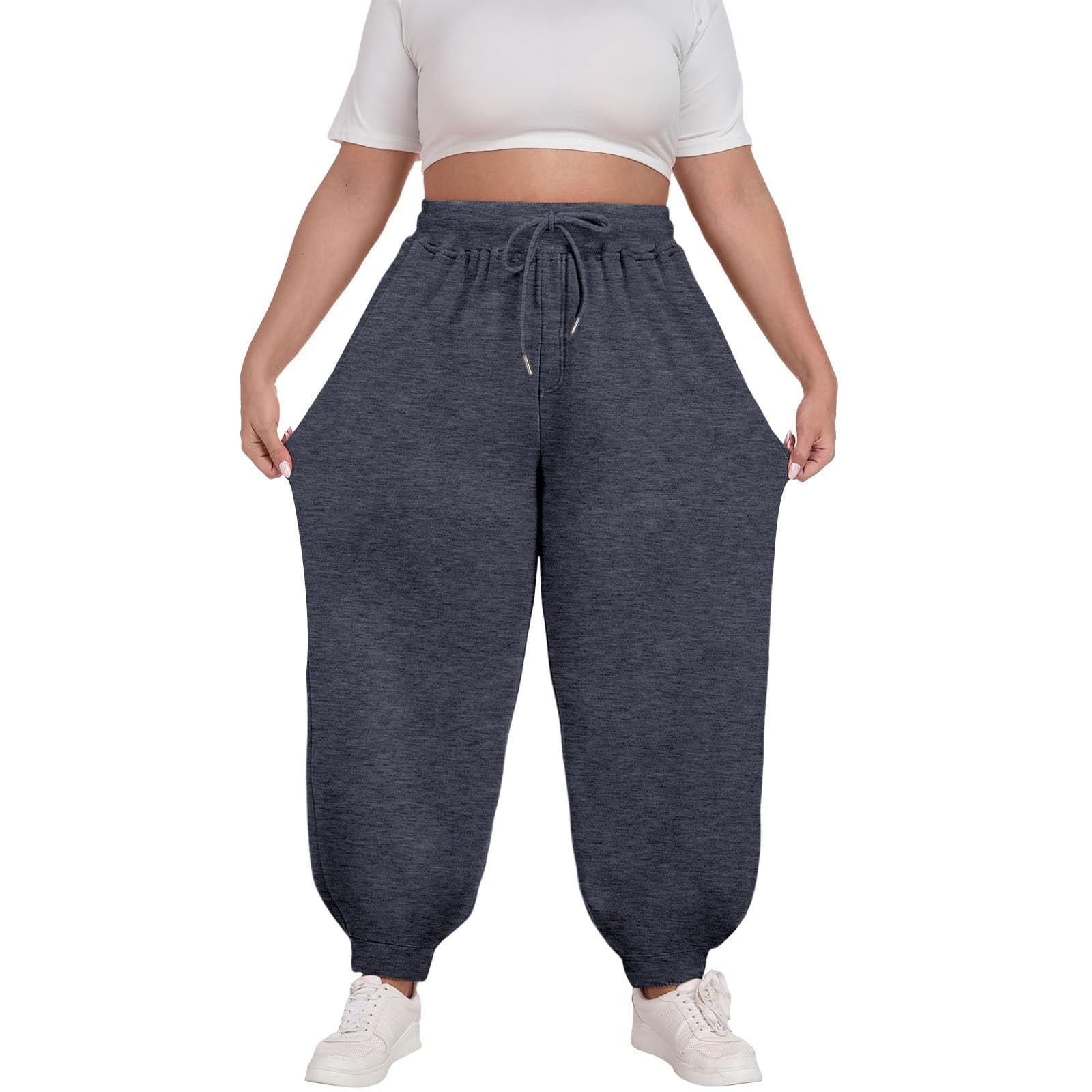 Click here for Lenpel Womens Plus Size Sweatpants Elastic High Wa... prices